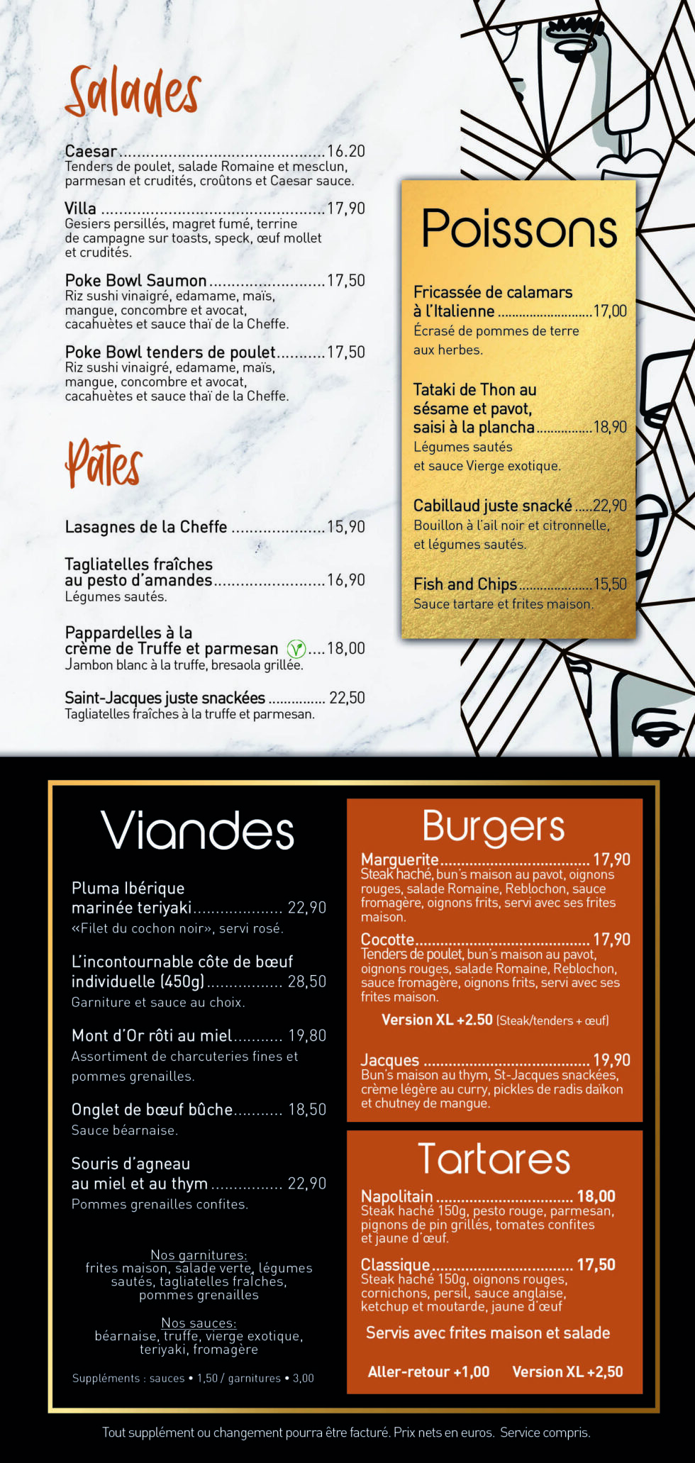 Menu | La Villa roma